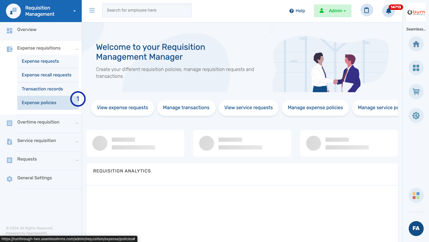 How to Attach Approval Workflow to an Expense requisition policy.